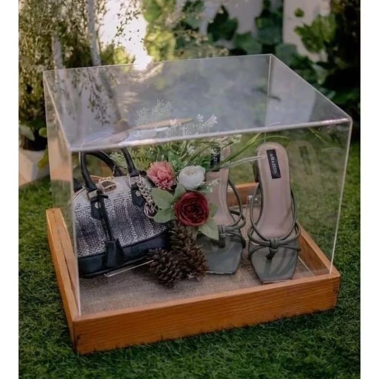 Jual kotak Hantaran kayu jati belanda 1set isi 4 Box seserahan ...