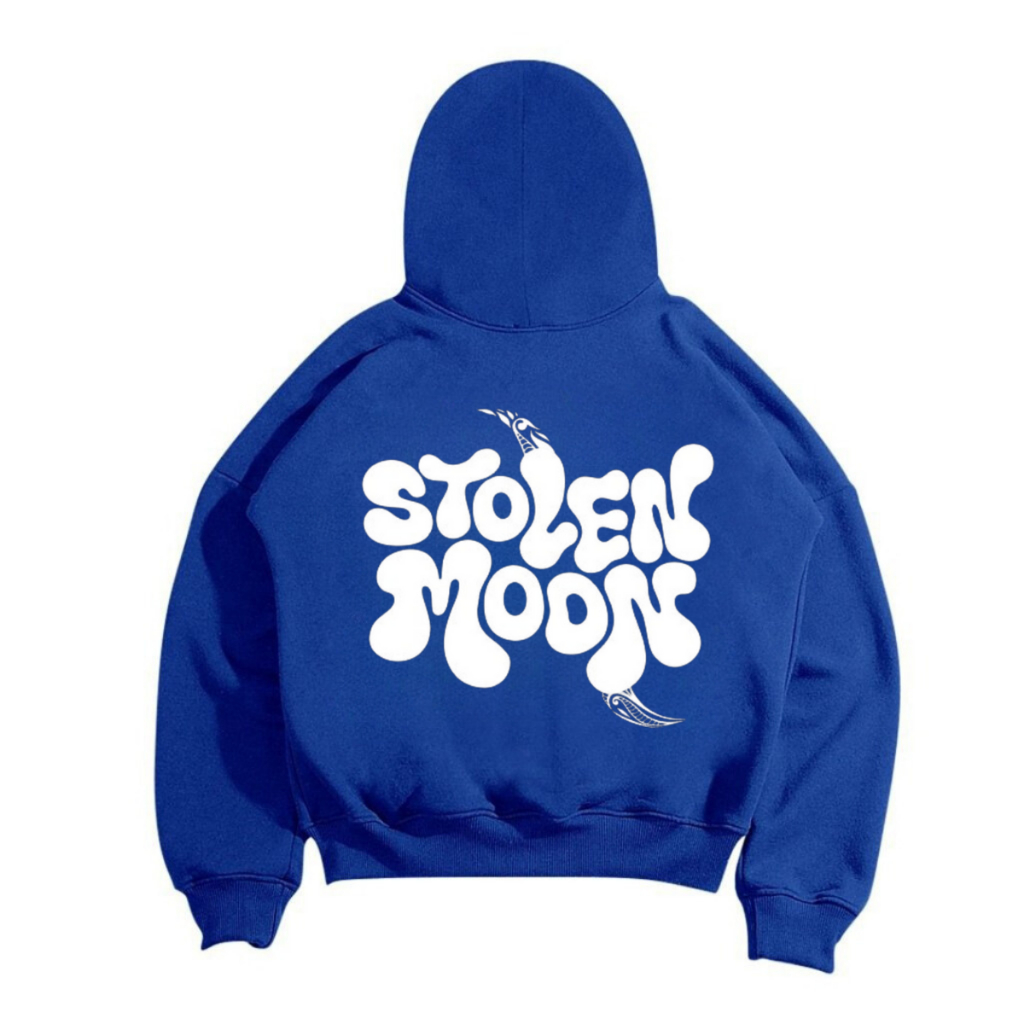 Jual Hoodie Boxy Starboy Oversize Premium Biru Stolen Moon Original GRM ...