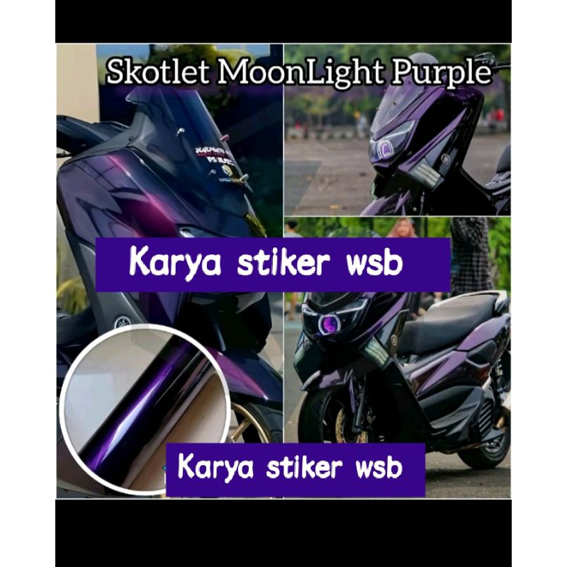 Jual skotlet motor Moonlight purple hitam lembayung purple premium ...