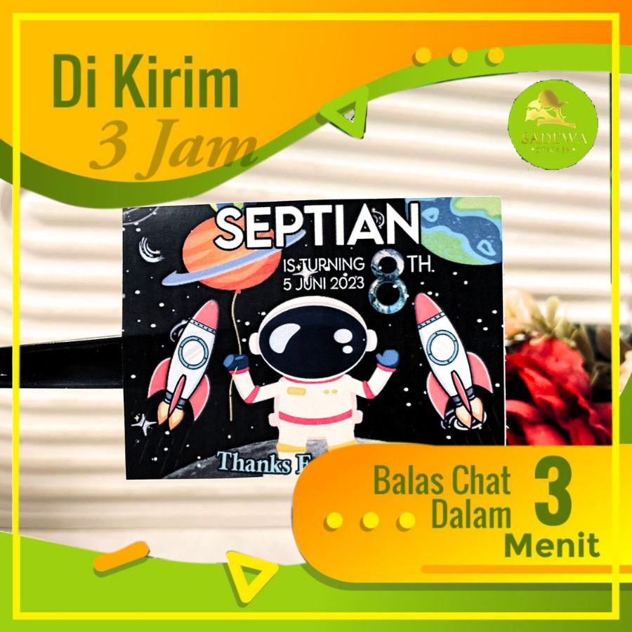 Jual Sticker Persegi Ulang Tahun Anak Stiker Ultah Free Design Template ...