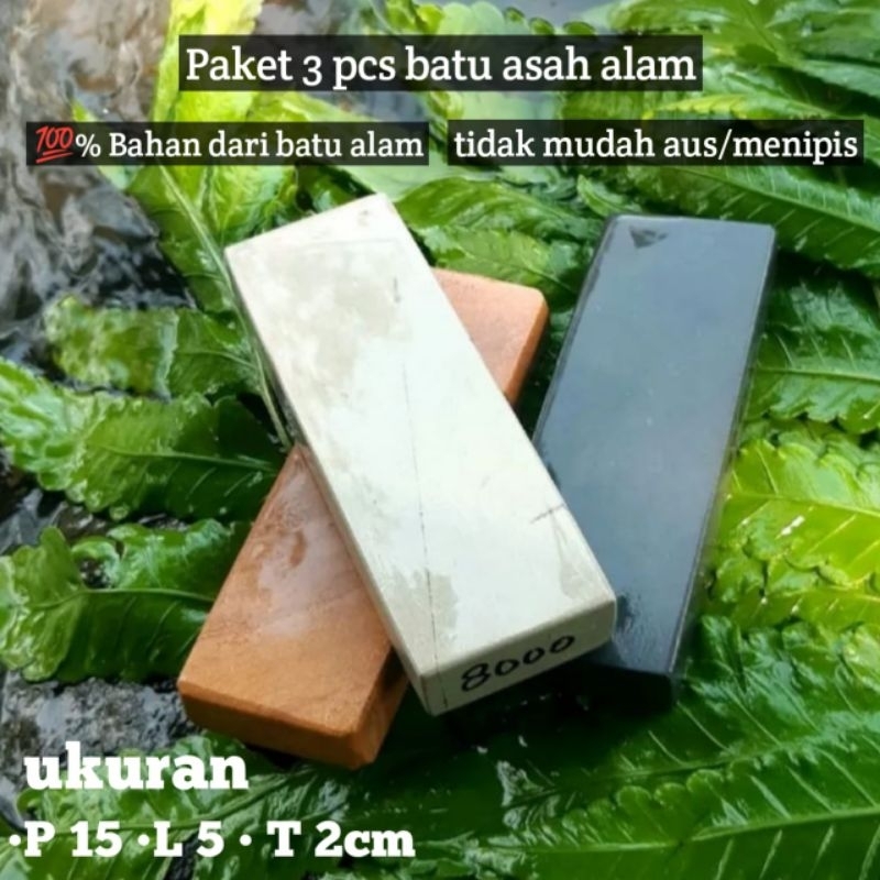 Jual Batu Asahan Pisau 1 Set Isi 3 Alat Pengasah Pisau Gunting Golok ...