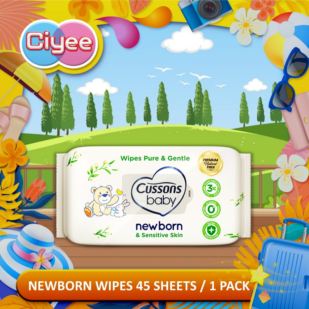 Jual Cussons Baby Wipes Newborn Pure & Gentle 45s - Tisu Basah Bayi ...