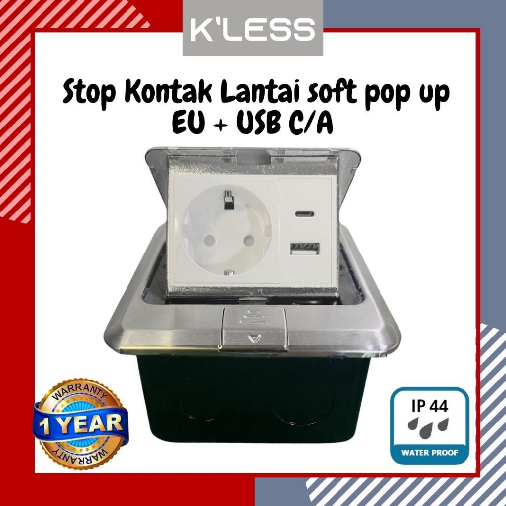 Jual Stop Kontak Lantai Tanam Soft Touch Pop Up System Floor Socket ...