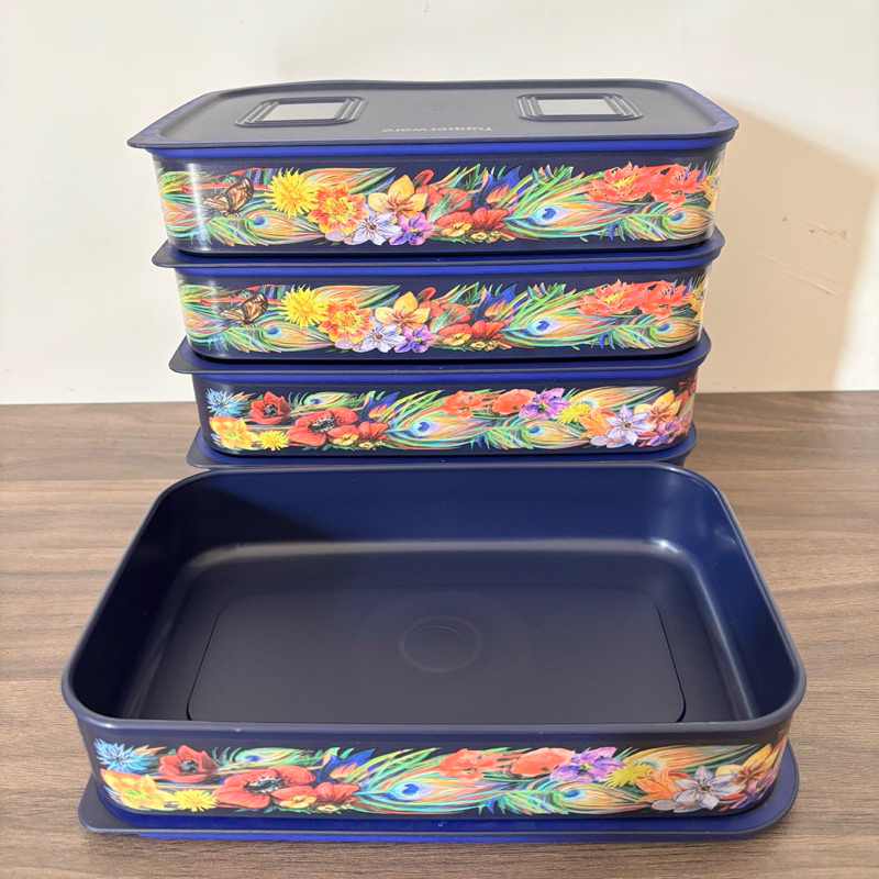 Jual kotak makan polos 1L (peacock tupperware original) | Shopee Indonesia