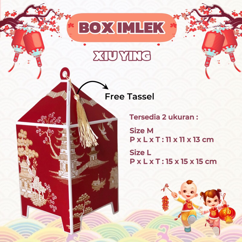 Jual XIU YING | Box Hampers Toples Jar / bulat Imlek Kotak Gift Sincia ...