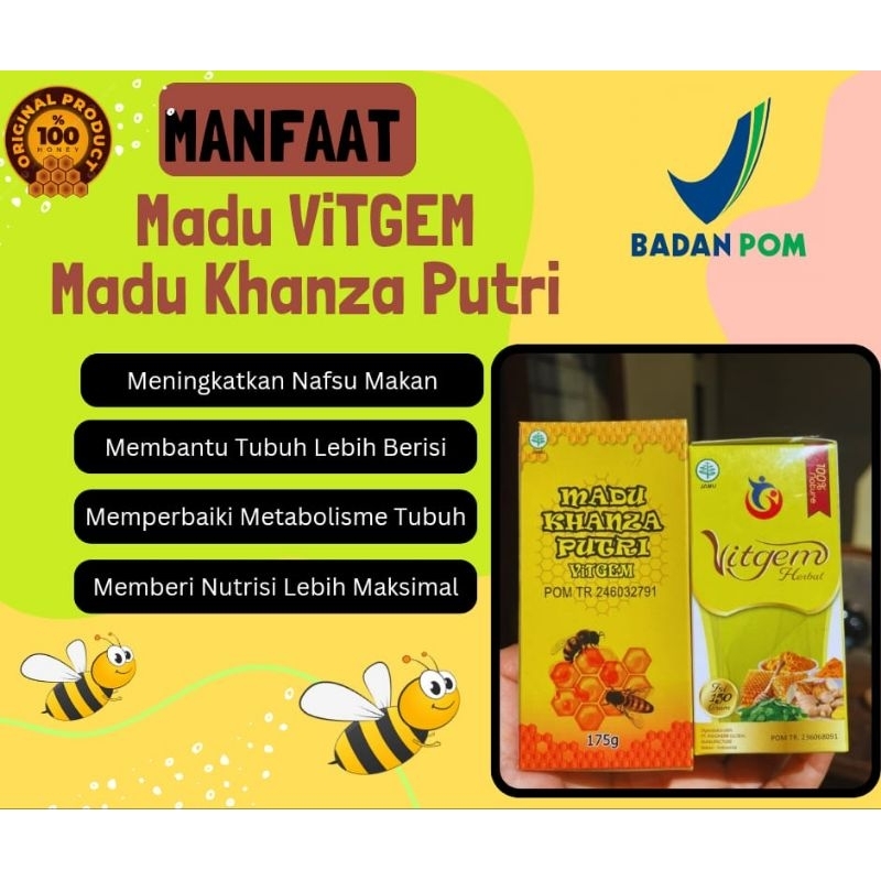 Jual Manfaat Madu ViTGEM Khanza Putri Vitgem | Shopee Indonesia
