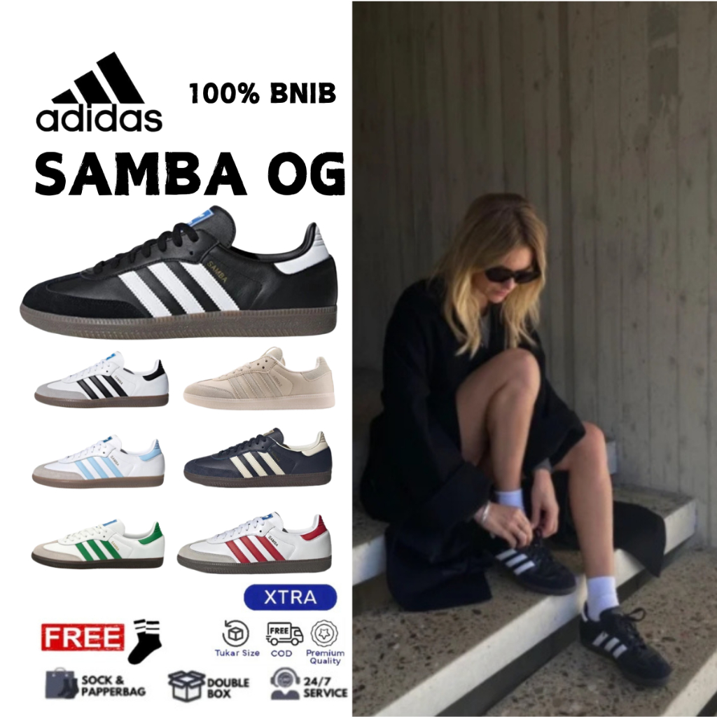 Jual 【 100% Original】ASLI Sneakerbar Àdǐdas Samba OG White Black ...