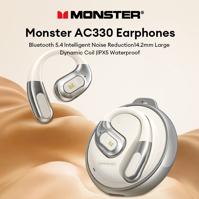 Jual Monster AC330 OWS Open-Ear Earphone Bluetooth ENC Noise Reduction ...