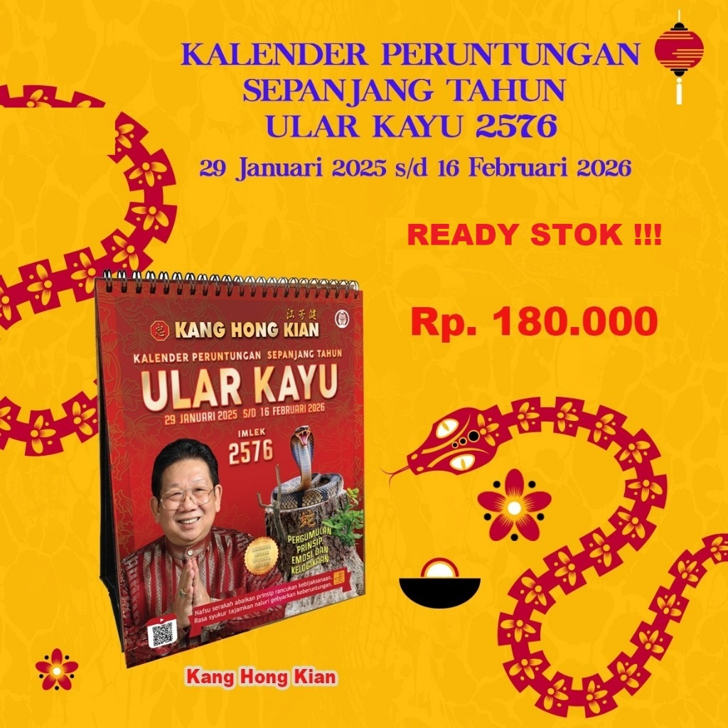 Jual Ready Stok !!! Buku Dan Kalender Peruntungan Sepanjang Tahun Ular ...
