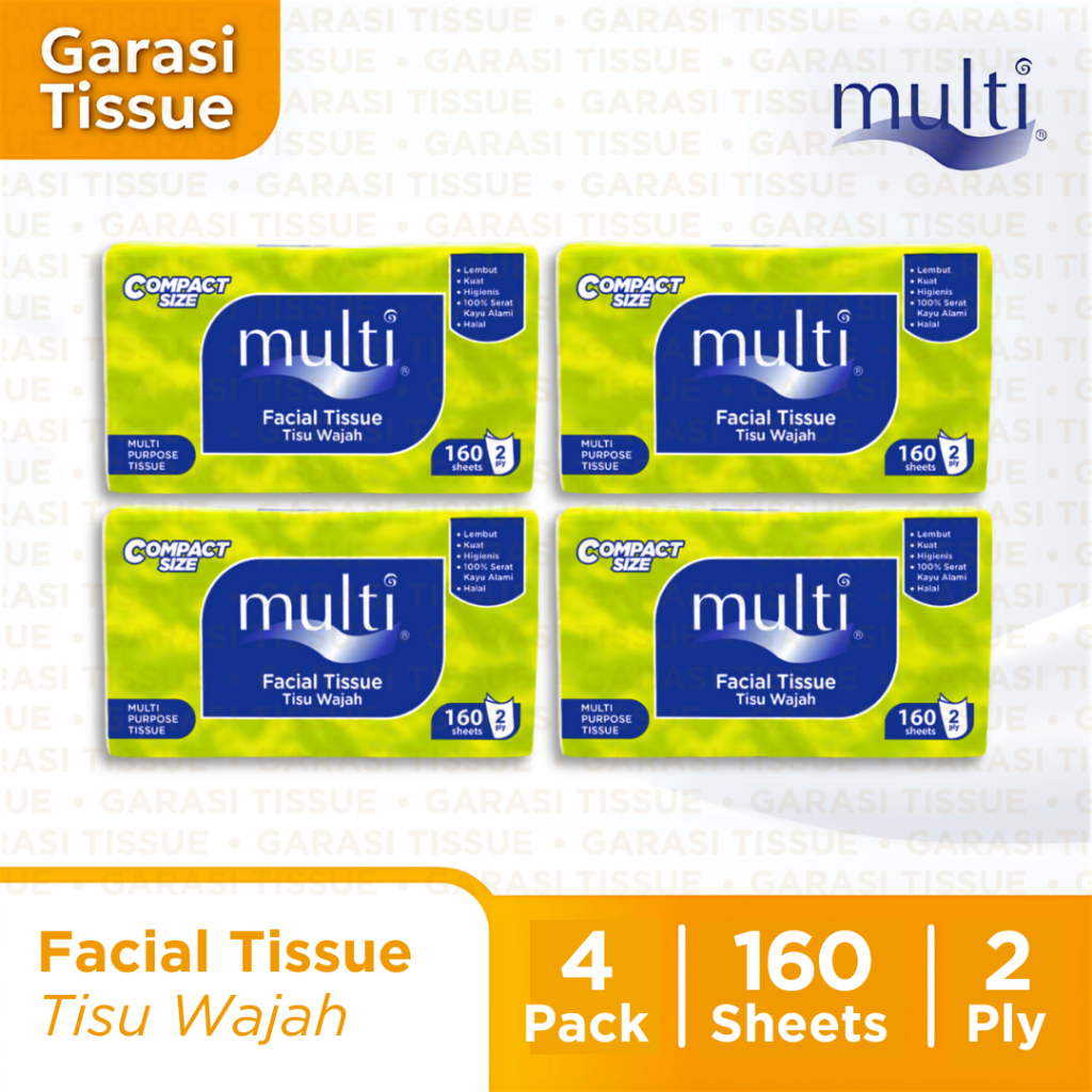 Jual 4 Pcs Special Promo Tissue Facial Multi Compact Size 160 Sheets x ...
