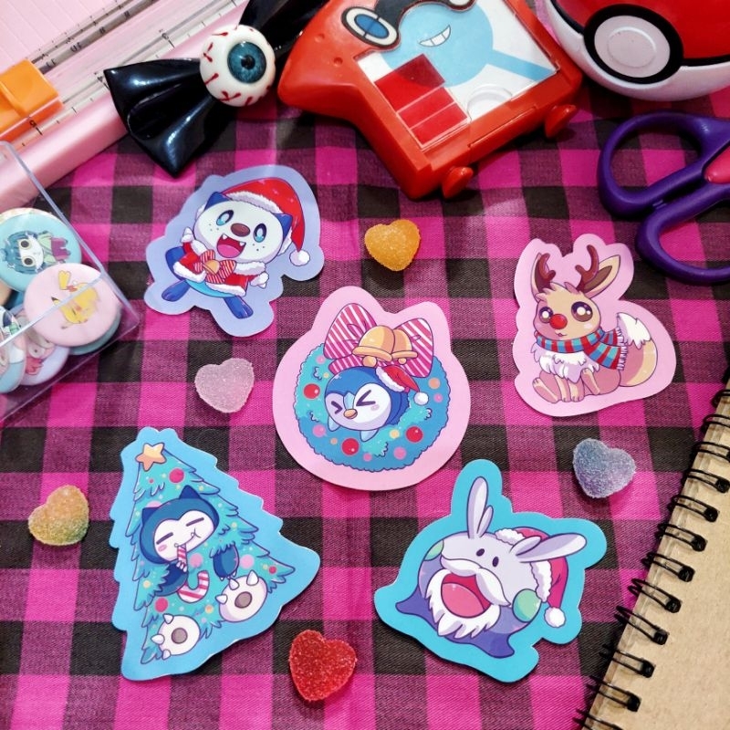 Jual Pokemon Christmas Sticker Set • Combo Candy | Shopee Indonesia