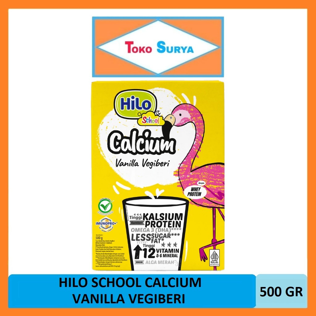 Jual Hilo School Calcium Vanilla Vegiberri Susu Bubuk Kalsium & Protein ...
