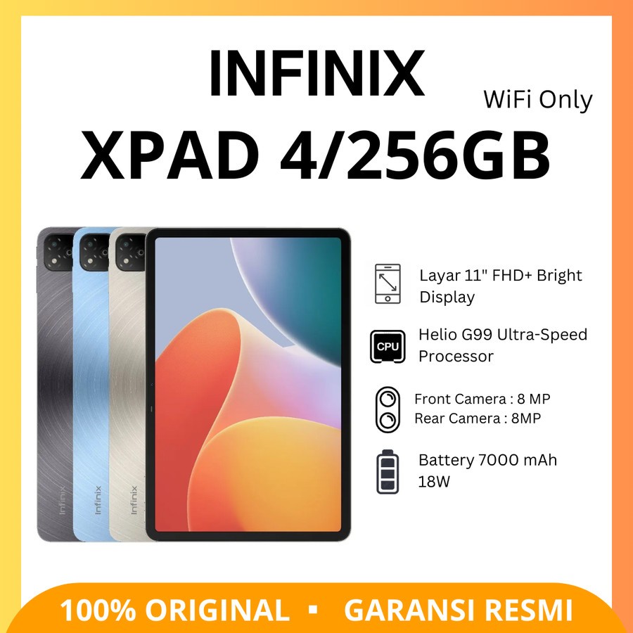 Jual Infinix XPad 4/256GB Wifi Only - Garansi Resmi | Shopee Indonesia