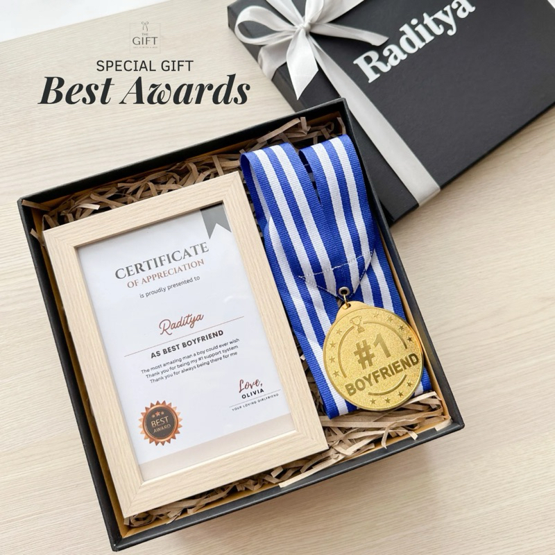 Jual Kado Best Awards Medali Pigura Custom Hadiah Ulang Tahun ...