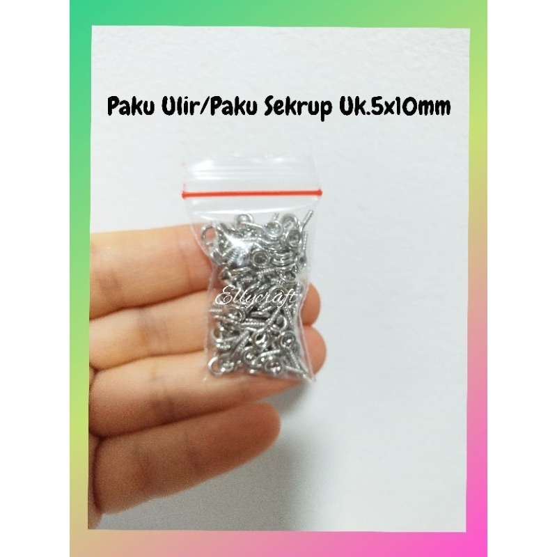 Jual 15gr Paku Ulir/Paku Sekrup/Paku kait gantungan | Shopee Indonesia