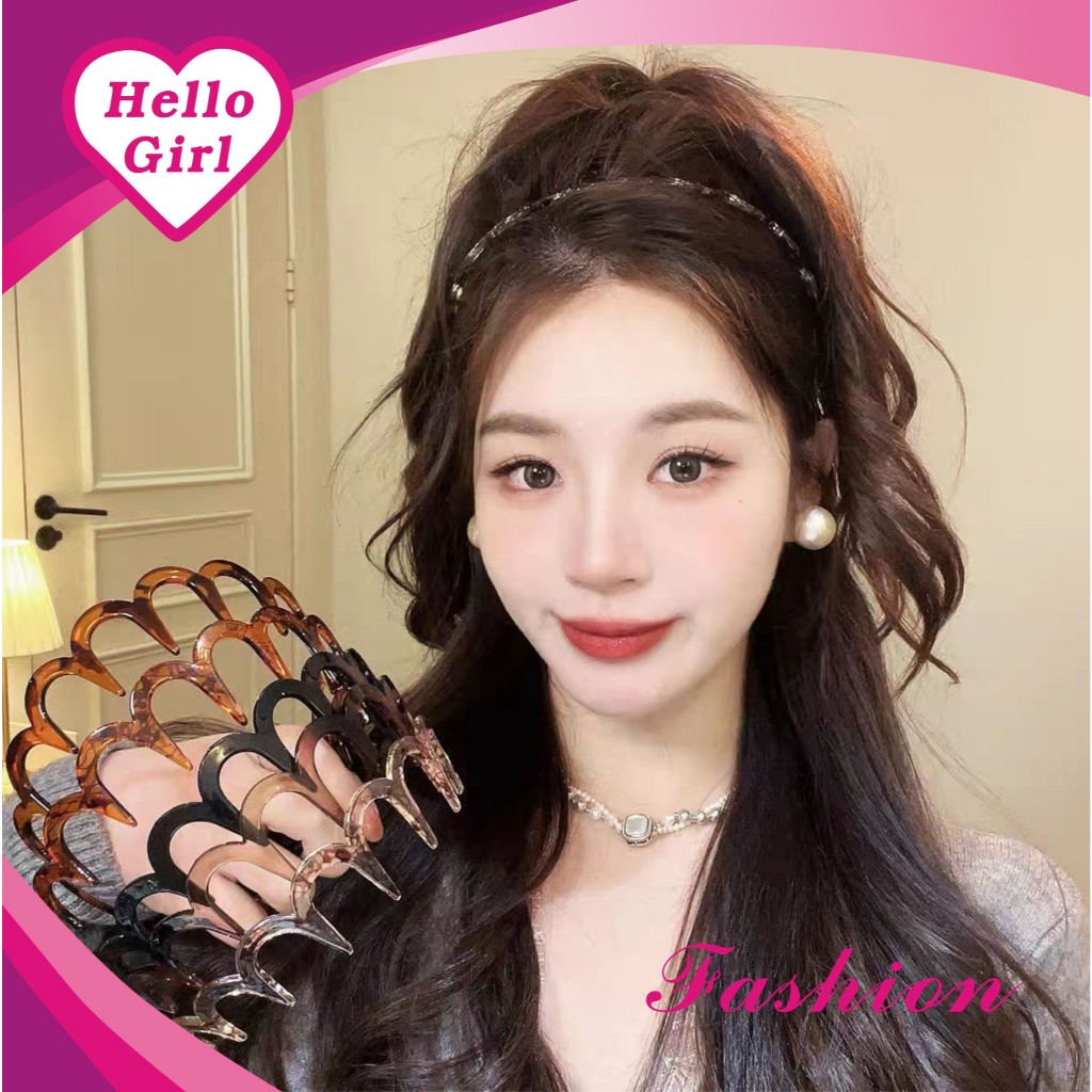 Jual (Hello Girl)B116 Bando Wanita Bentuk Sirkam Gelombang Gaya Korea ...