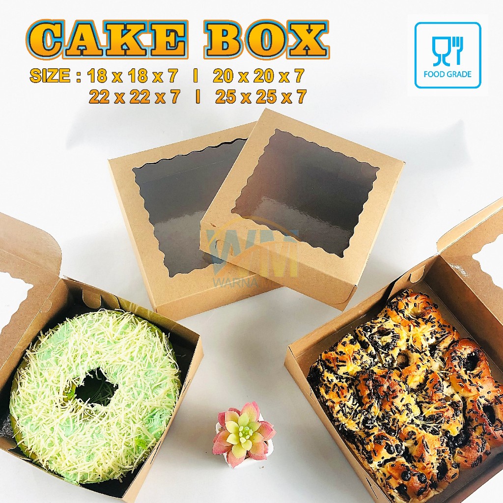 Jual Dus Box Bolu 22x22x7 / Dus nasi Catering 22x22x7 / Dus Kue 25x25x7 ...