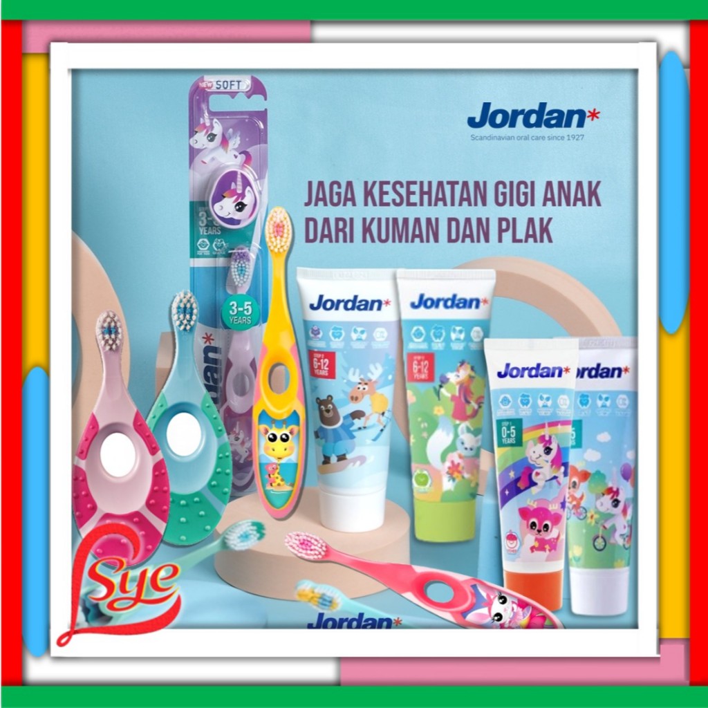 Jual Jordan Oral Care Kids Toothbrush & Kids Toothpaste - Sikat Gigi ...