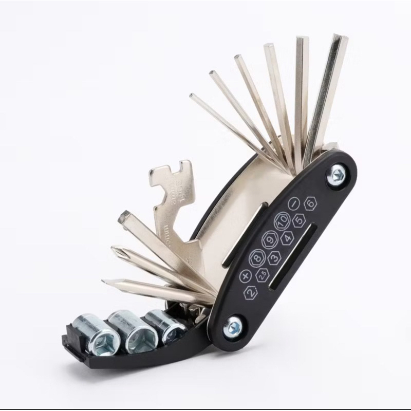 Jual Kunci Lipat Set 16 in 1 Kunci Sepeda Tools Obeng L Shock Ring Pas ...