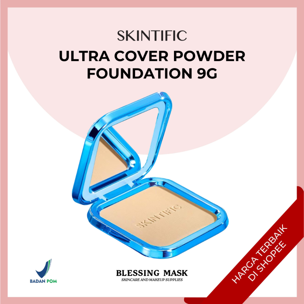 Jual skintific ultra cover powder foundation 9g | pore blurring dan ...