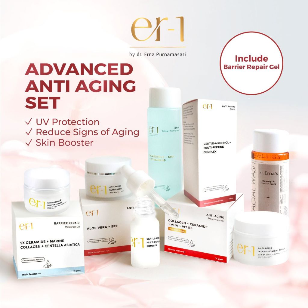 Jual er-1 by dr. Erna Advanced Anti Aging Set 6 Pcs - Paket Skincare ...