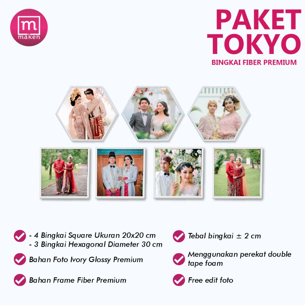 Jual Makenliving (Paket Tokyo) Cetak Foto Aesthetic Bingkai 8R dan Bingkai Hexagonal | Shopee ...