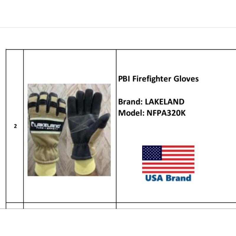 Jual FBI Firefighter Gloves LAKELAND NFPA320K / Sarung Tangan LAKELAND ...