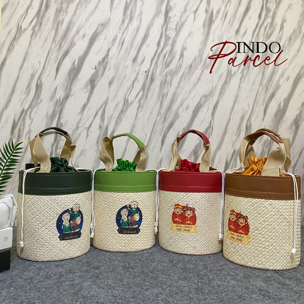 Jual INDOPARCEL - Tas Parcel Kepang Decopage Edisi Hari Raya, Bungkus ...