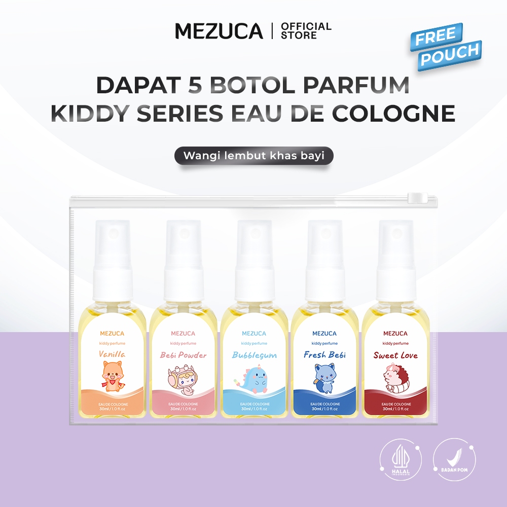 Jual Dapat 5 Parfum Anak Kiddy Series Mezuca 30mL Eau De Cologne BPOM ...