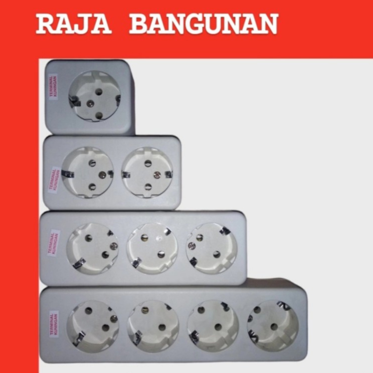 Jual Stop Kontak Terminal Kuningan 1 2 3 4 - lubang UTICON | Shopee Indonesia