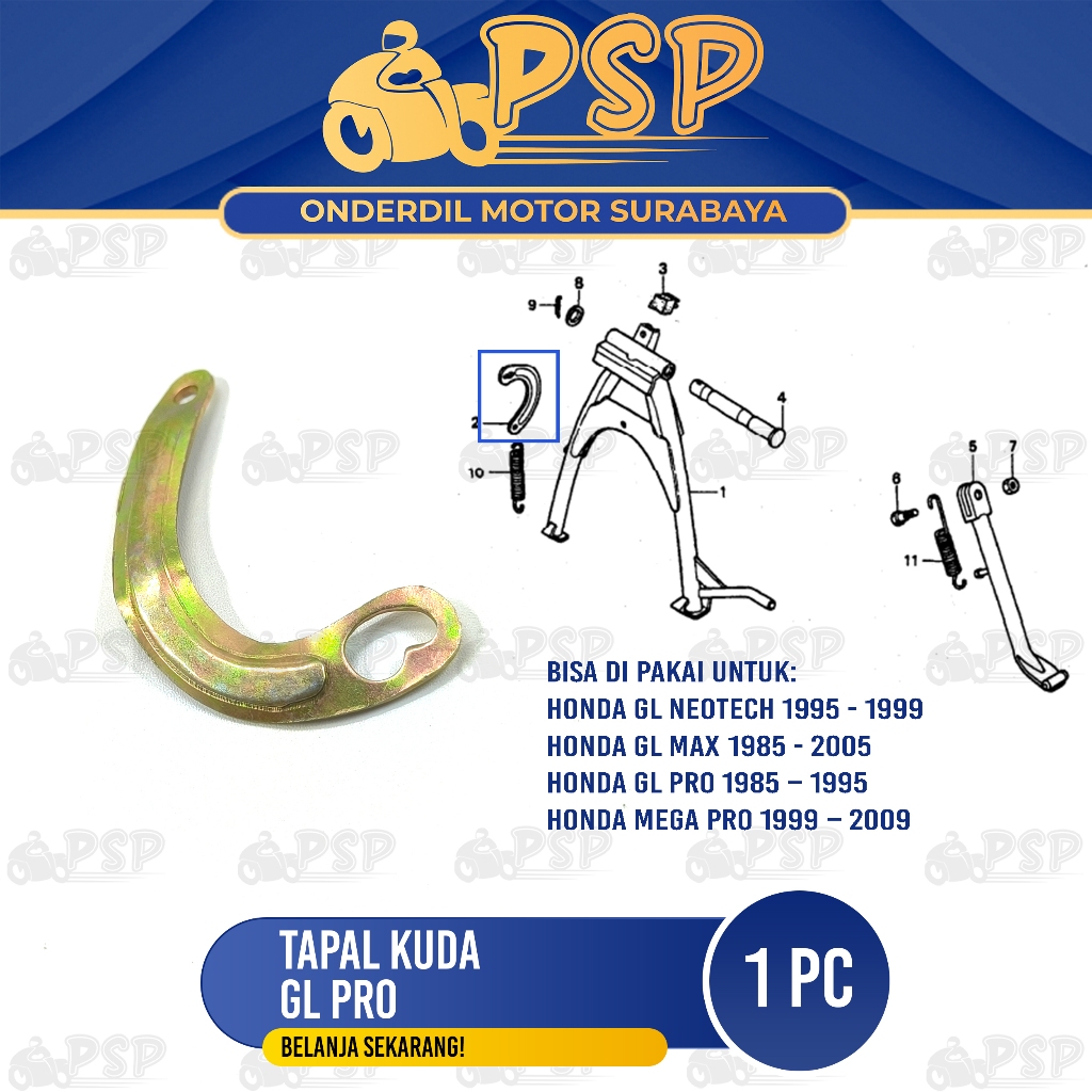 Jual Tapal Kuda GL Pro (Tebal) - Plat Tahanan Penahan Gantungan Per ...