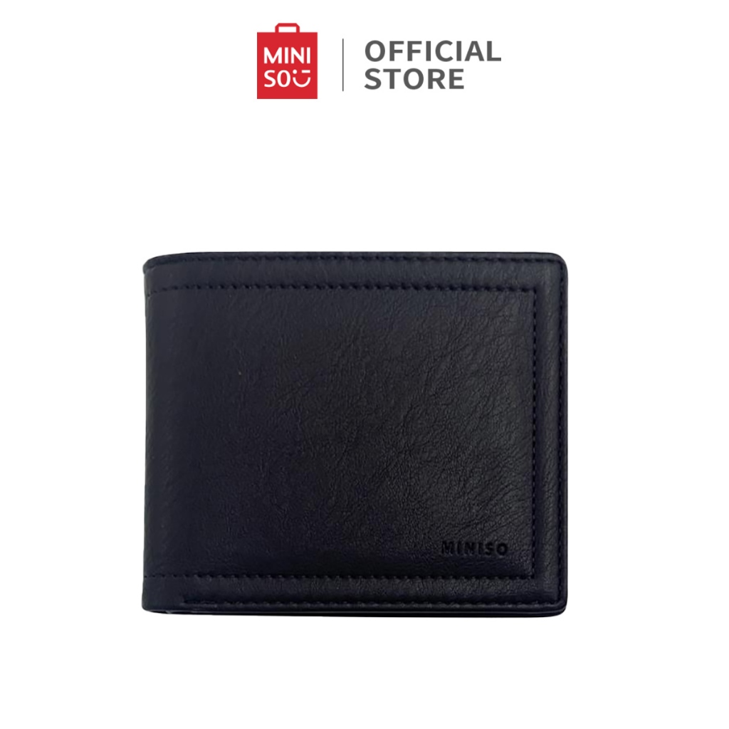 Jual Miniso Dompet Pria Men’s Wallet Horizonta Kulit PU 8 Card Slots ...
