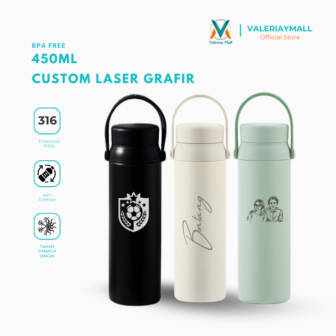 Jual Tumbler Wanna Be Screw Custom Grafir Stainless 316 Handle 450ml ...