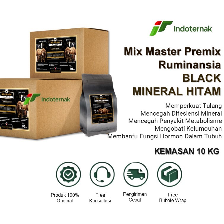 Jual MIX MASTER BLACK MH - Mineral Hitam Untuk Hewan Ternak Sapi ...