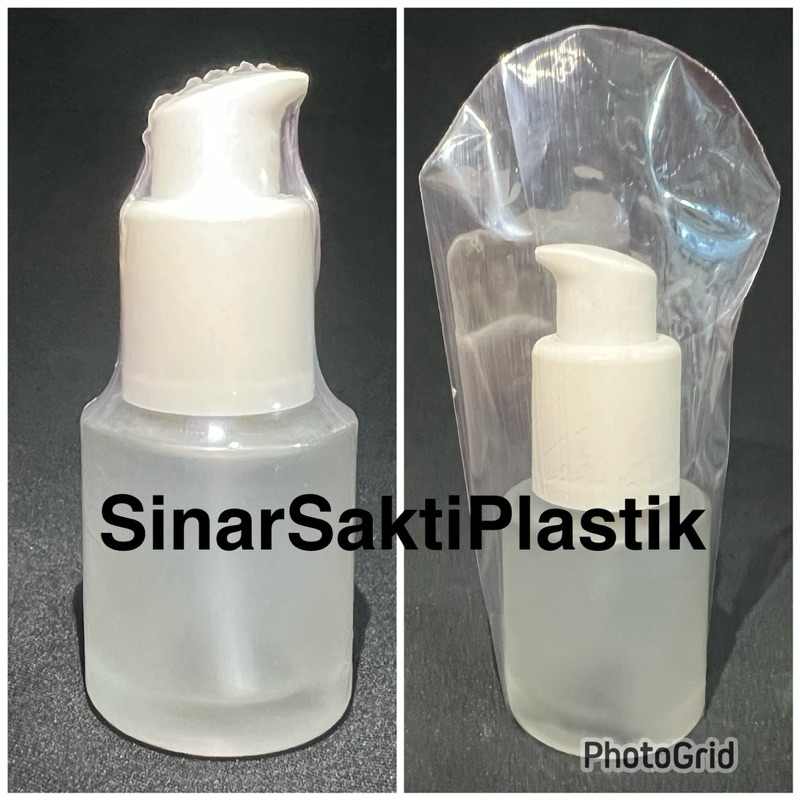 Jual Plastik segel botol treatment pump 20ml 30ml kaca frosted seal ...