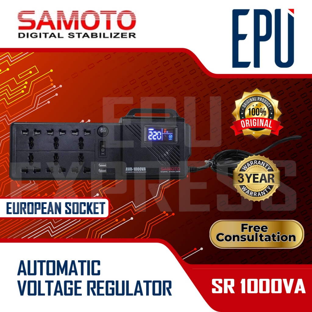 Jual AVR Stabilizer Samoto 1KVA Stabiliser 1000VA Stavol Listrik SMT ...