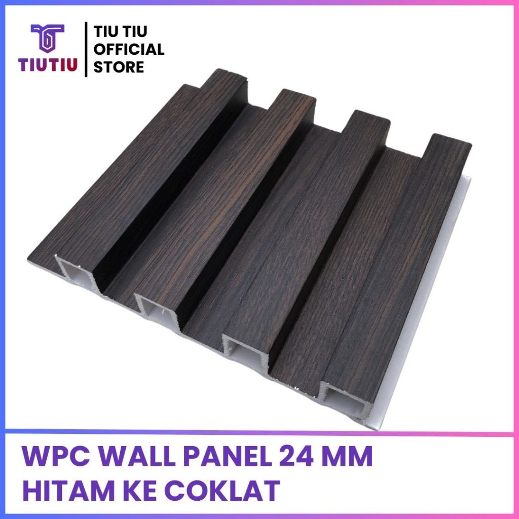Jual WPC Wall Panel Hitam Ke Coklat 3 Meter 300cm x 2.4cm | Wallpanel ...