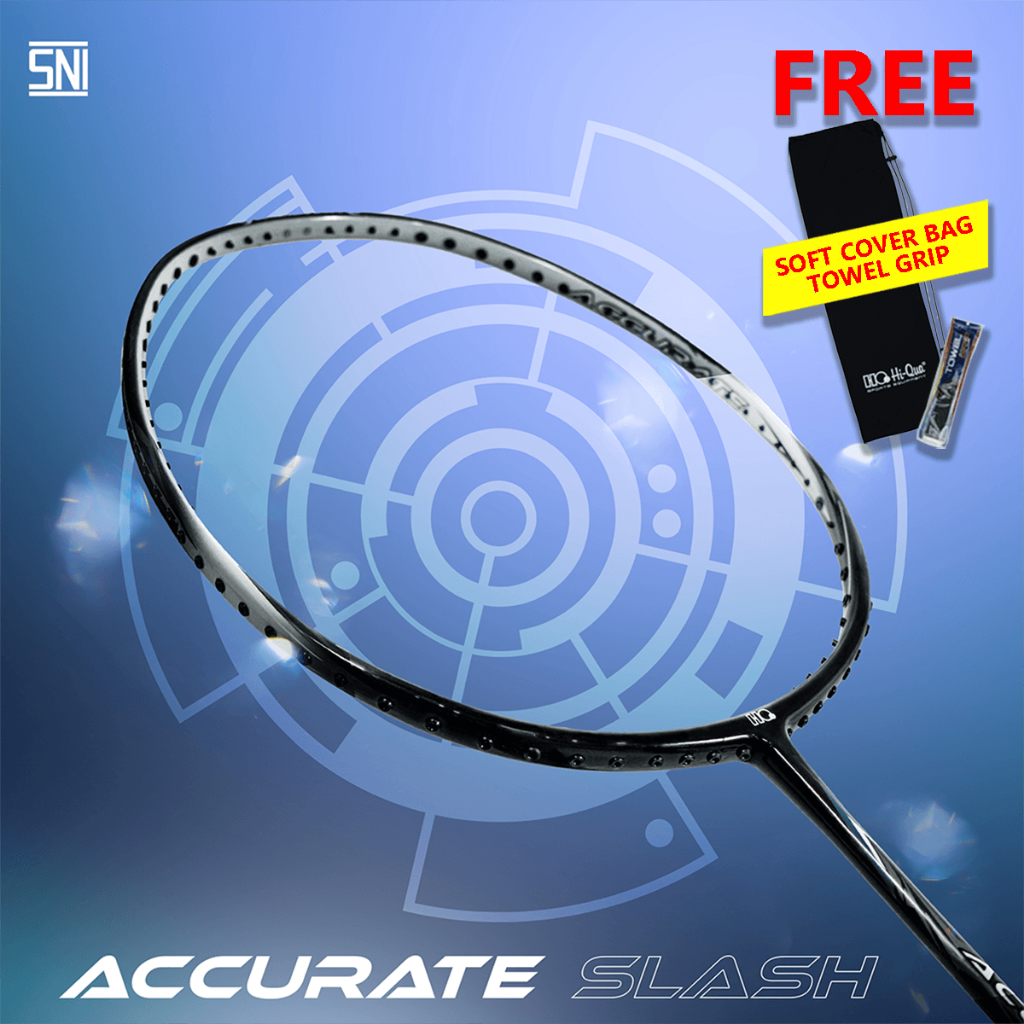 Jual Hi-Qua Raket Badminton Bulutangkis Accurate Slash Max Tension 33 ...