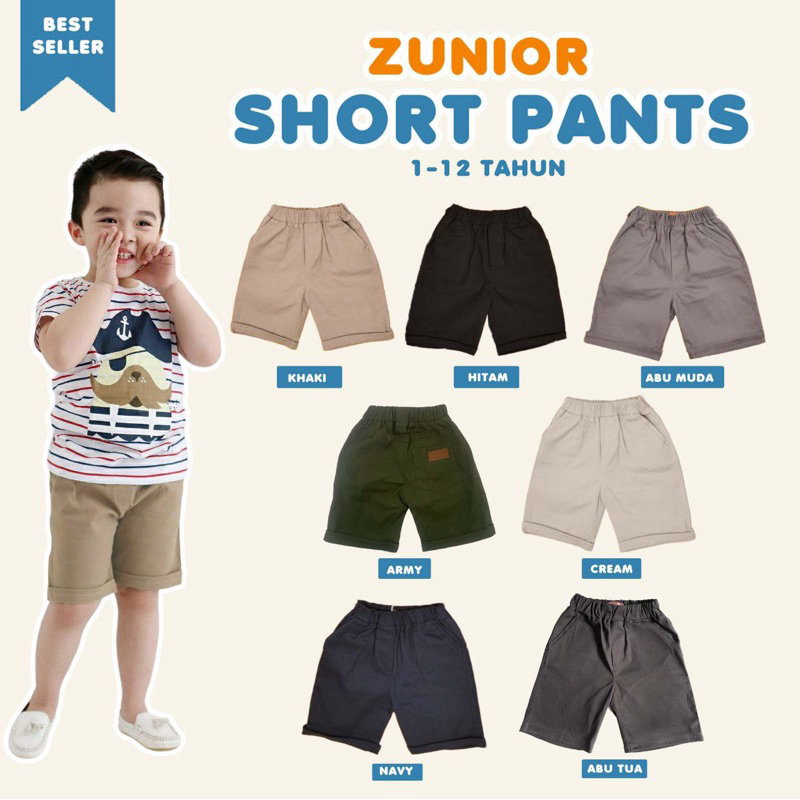 Jual Celana Pendek Chino Anak Laki-Laki dan Perempuan Zunior Premium 7 Warna 1-12 Tahun | Shopee ...