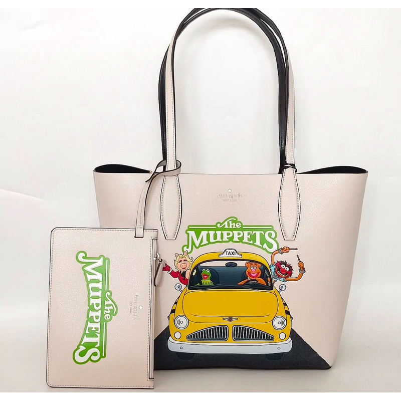 Jual Kate Spade the muppets small tote disney parchment | Shopee Indonesia