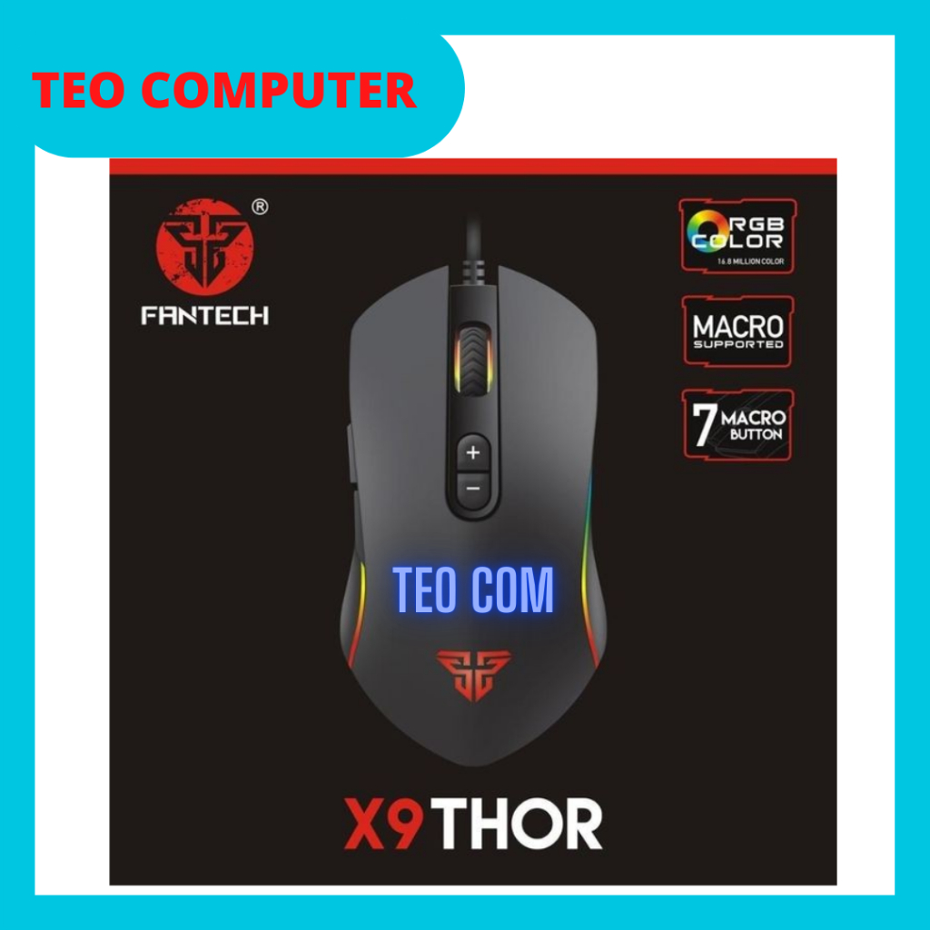 Jual MOUSE GAMING FANTECH THOR X9 MACRO RGB / MOUSE GAMING MACRO ...