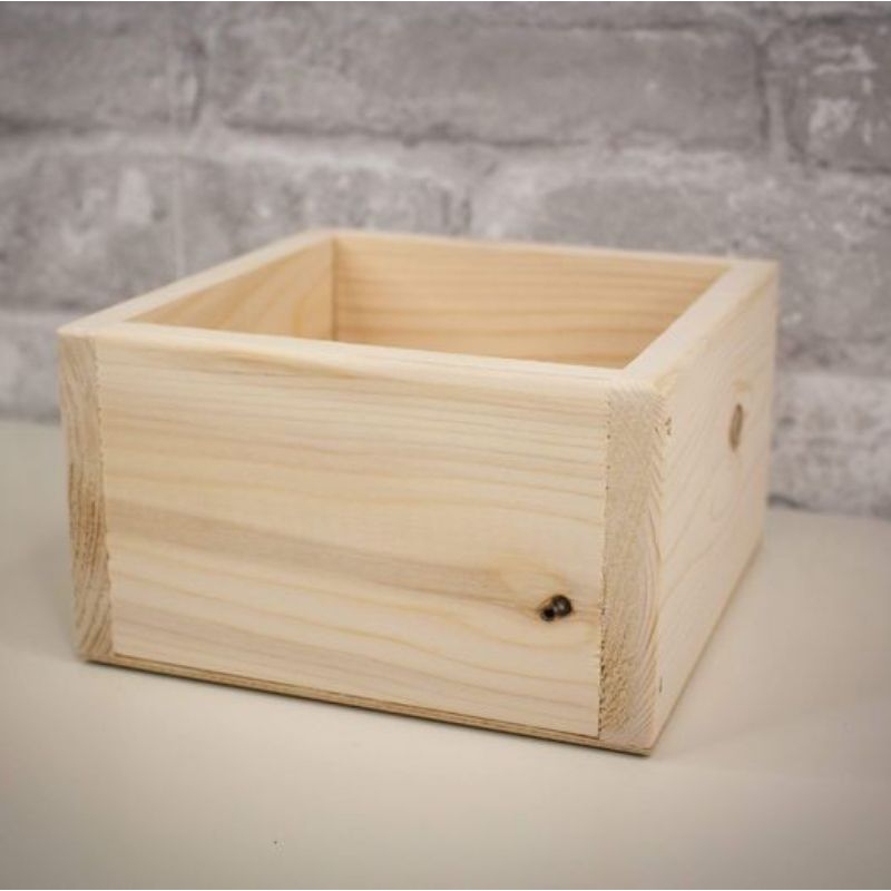 Jual Box Kayu Pinus 25x25x10 CM Box Kayu Jati Belanda | Shopee Indonesia