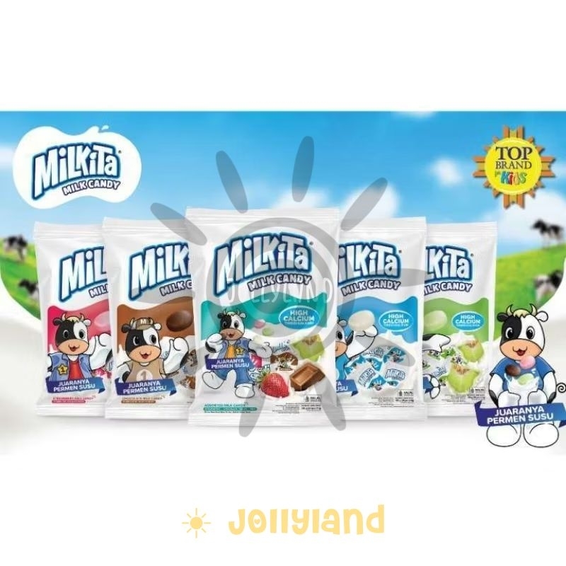 Jual ‼️MURAH‼️ Milkita Milk Candy Permen Susu Rasa Coklat, Stroberi ...