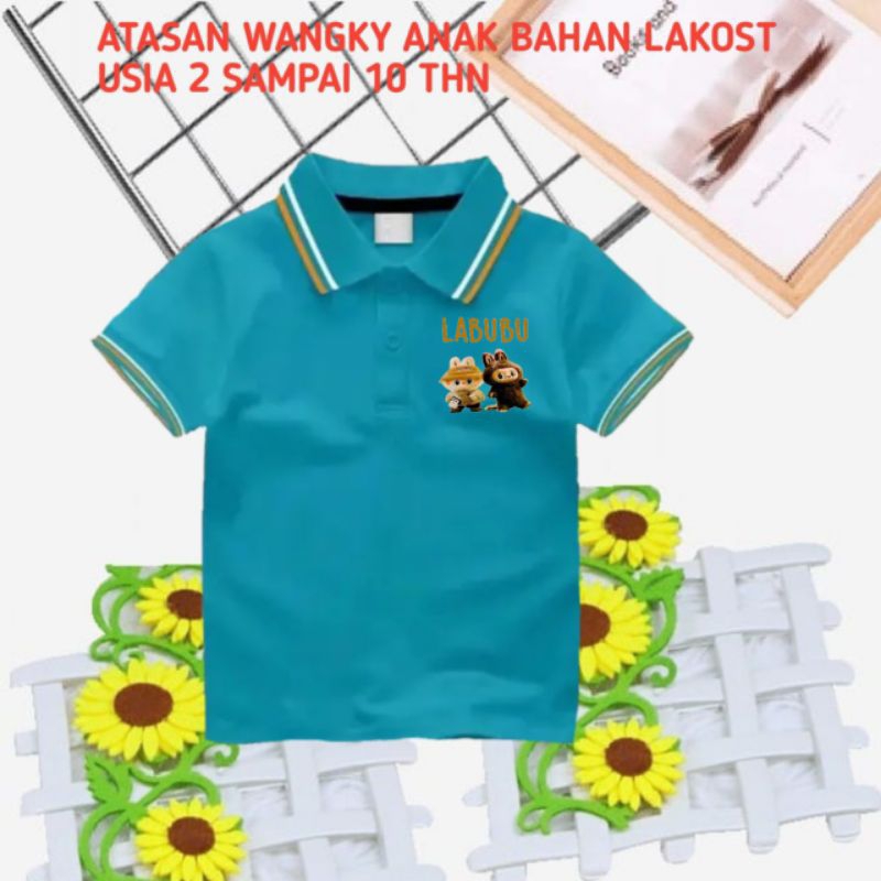 Jual ATASAN WANGKY ANAK KAOS POLO KAOS UNISEX USIA 2-10THN [Logo2LABUBU ...