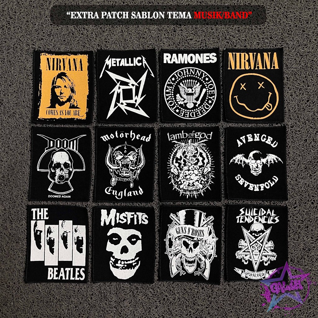Jual PATCH NIRVANA EMBLEM MUSIK TEMPELAN JAHIT AKSESORIS TEMPEL EMBLEM BORDIR MISFITS EMBLEM ...