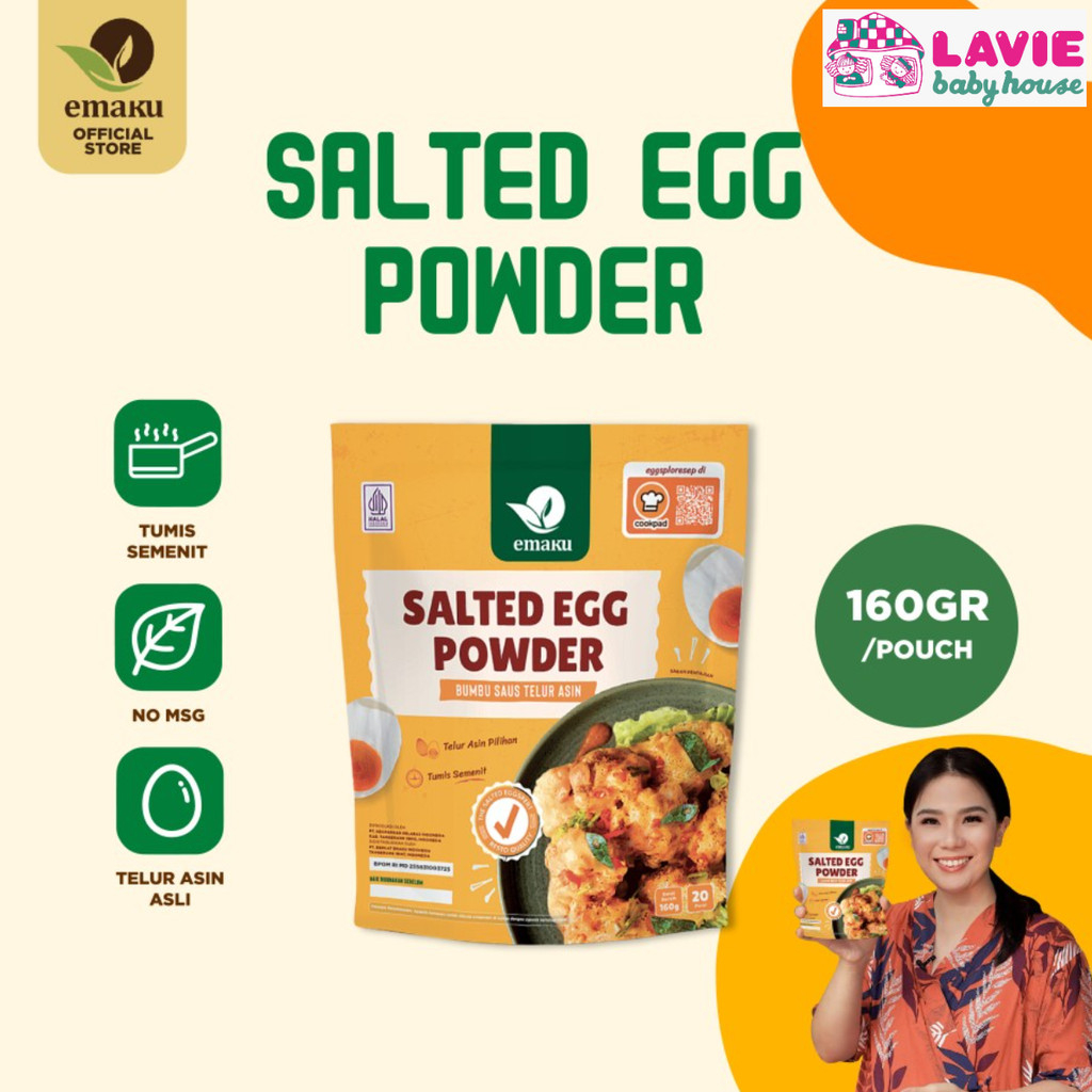 Jual Emaku Salted Egg Powder untuk Menumis 160gr (Pouch Size) | Shopee ...