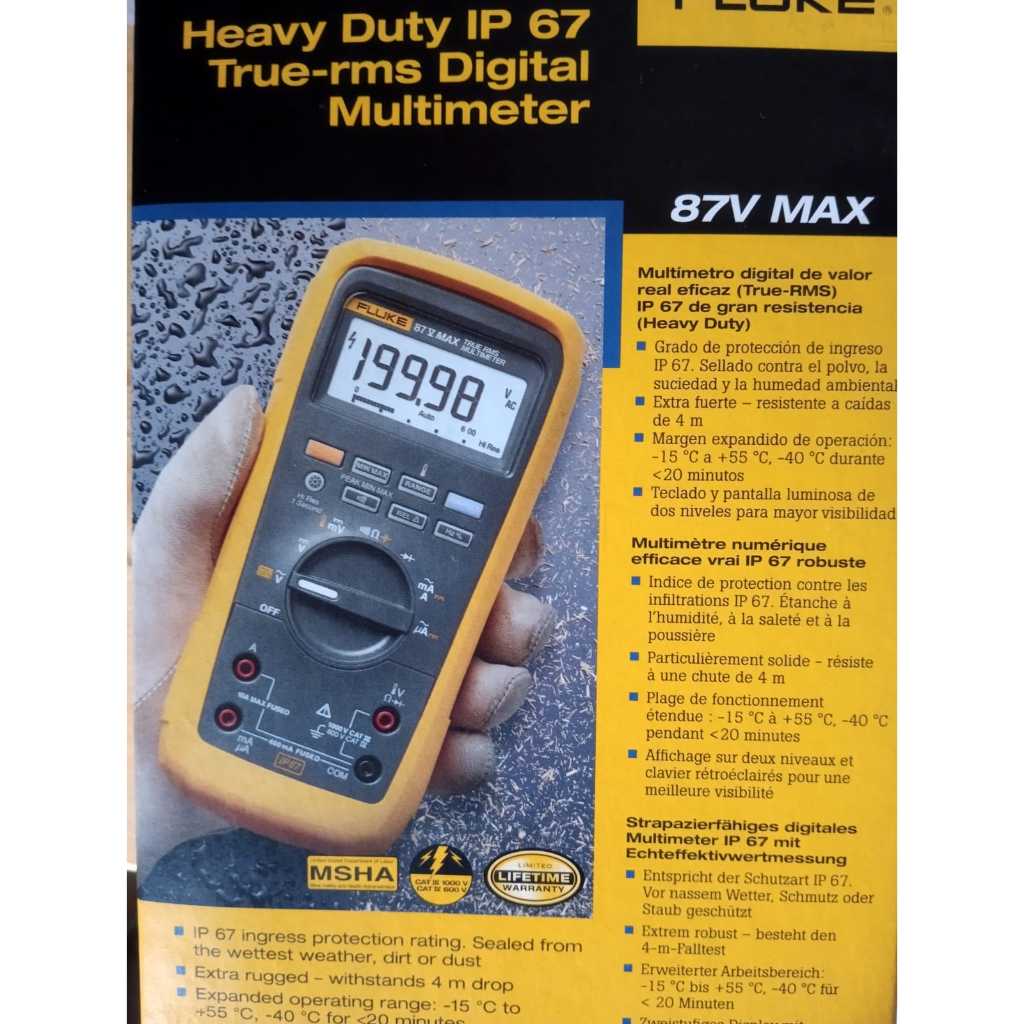 Jual Fluke 87V MAX true RMS industrial digital multimeter 87 V MAX ...