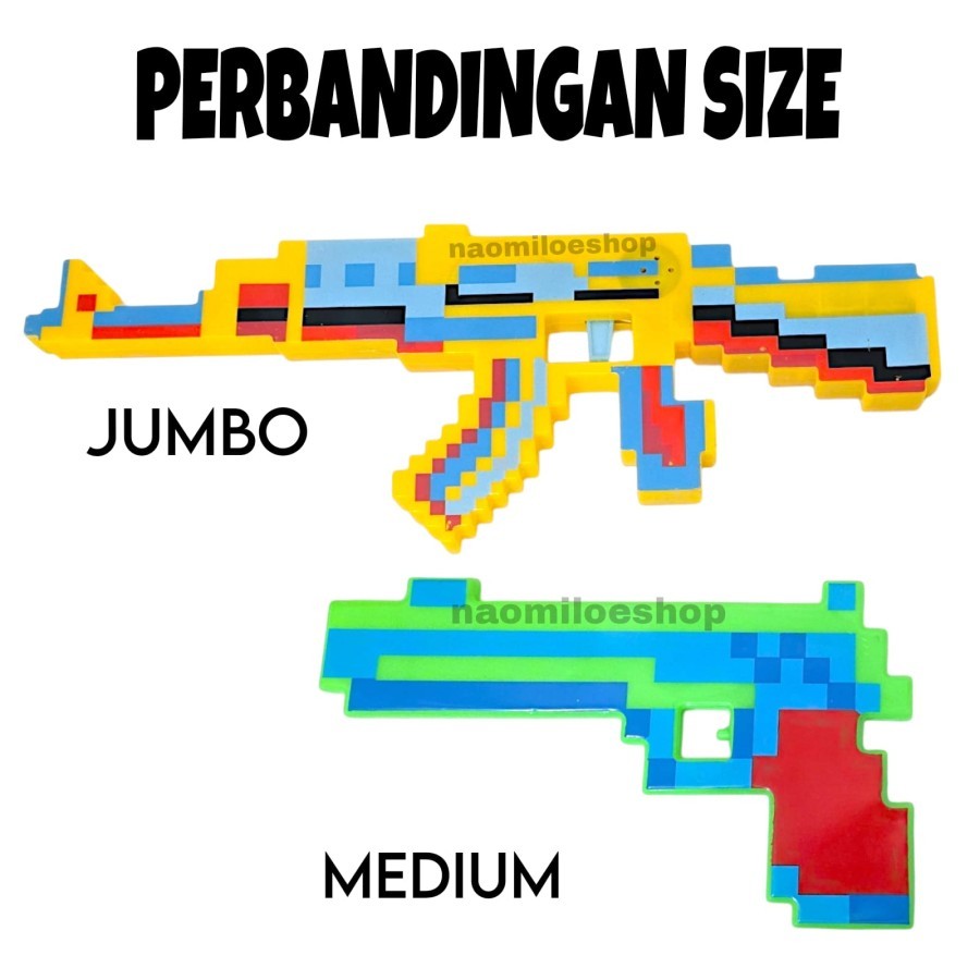 Jual minecraft39cm mainan pistol panjang 39cm AK477 minecraft gun ...