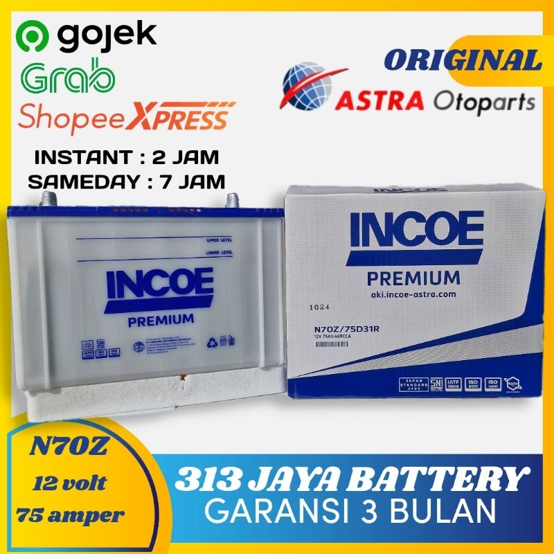 Jual AKI INCOE PREMIUM N70Z / 75D31R 12 volt 75 amper KIJANG DIESEL ...
