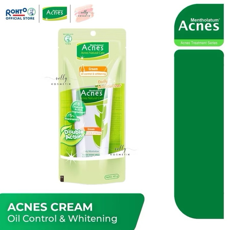 Jual ACNES Cream Oil Control&Whitening Daily Moisturizer Kemasan Baru ...